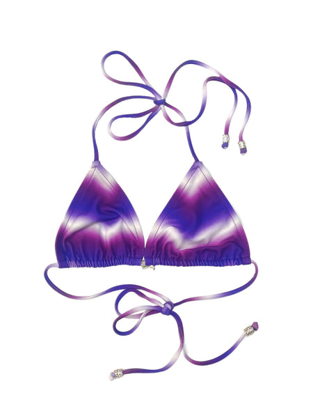 Triangle Tie Dye Bikini Top | Women's Adjustable Swim Top – Loco Boutique