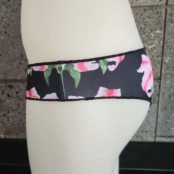 Lilies Cinched Swim Bottom - Tropical Print Bikini – Loco Boutique